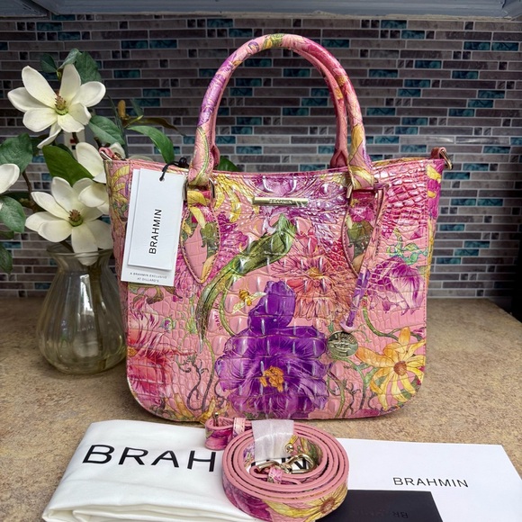 Brahmin | Bags | Nwt Brahmin Small Lena Botanical Purse | Poshmark